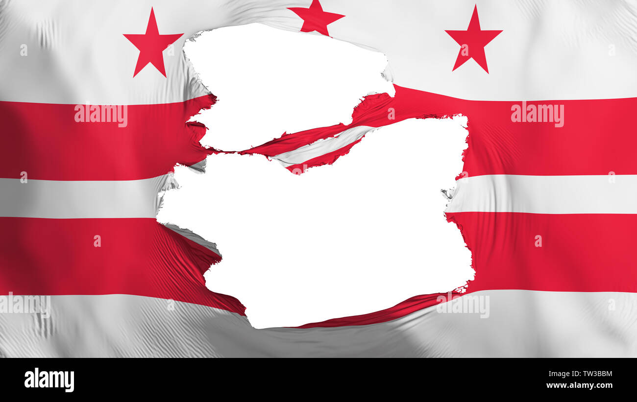 Tattered Washington DC city flag Stock Photo - Alamy