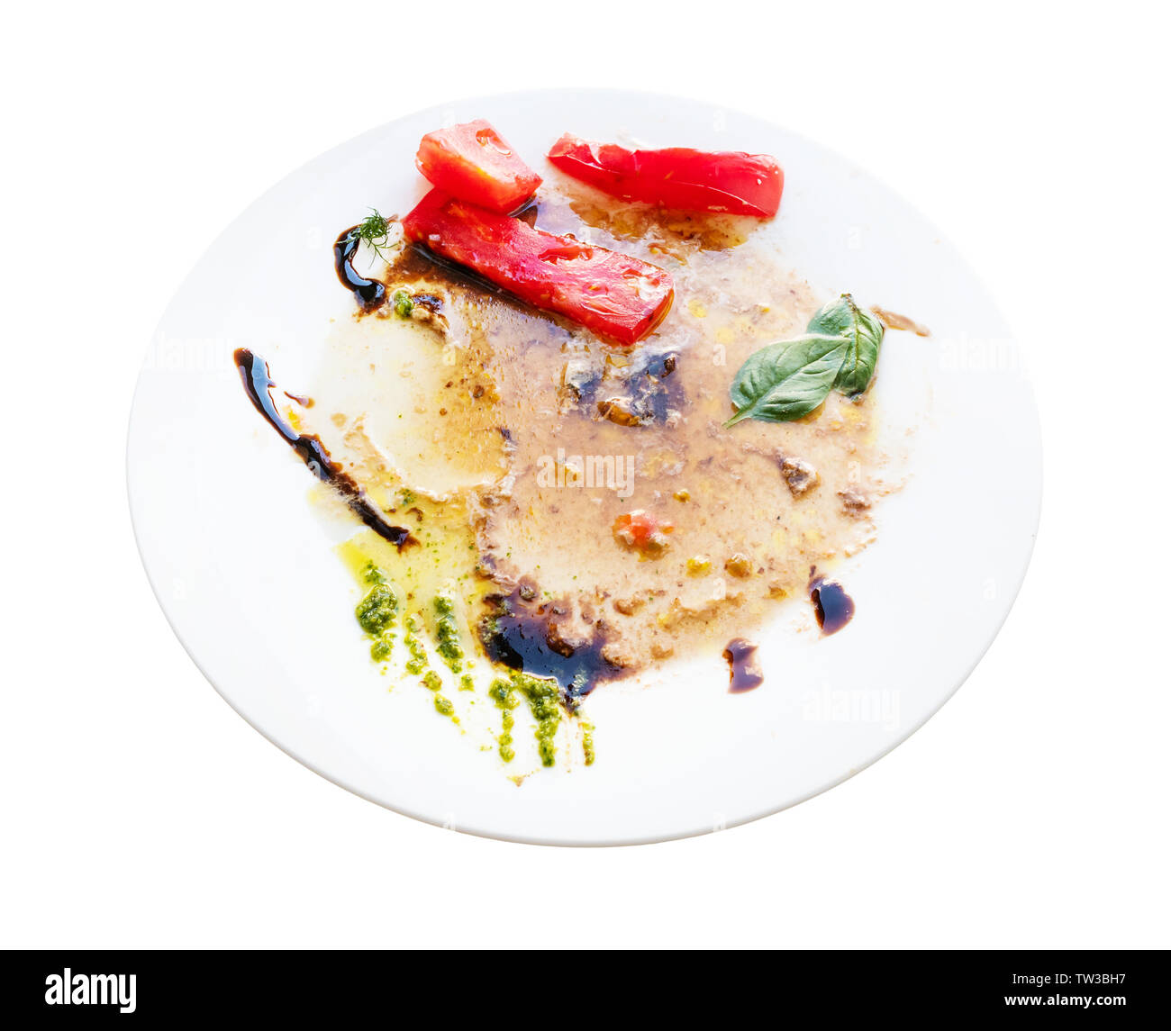 Leftover food on plate Cut Out Stock Images & Pictures - Alamy