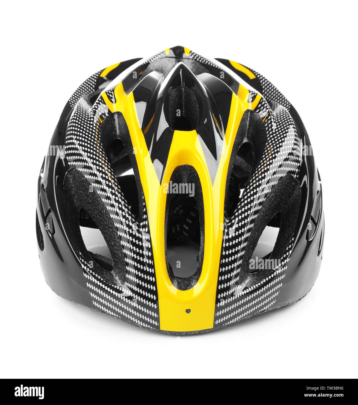 Bicycle helmet on white background Stock Photo - Alamy