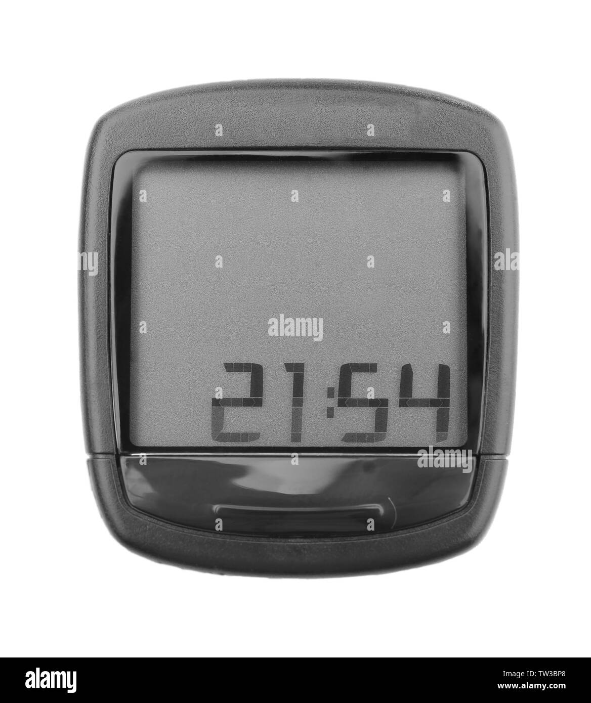 Bicycle computer on white background Stock Photo - Alamy