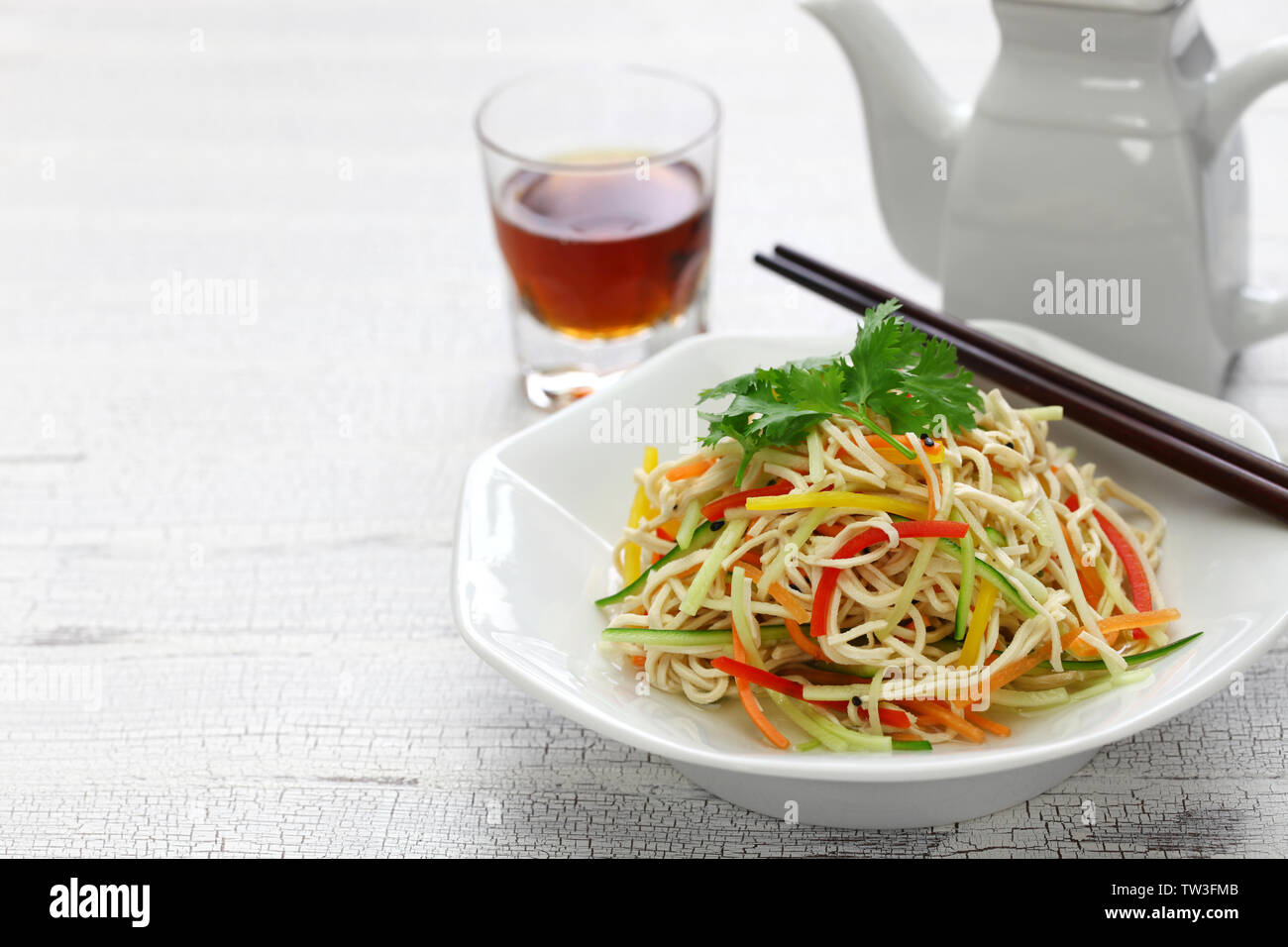 tofu noodle salad, chinese cold dish Stock Photo - Alamy