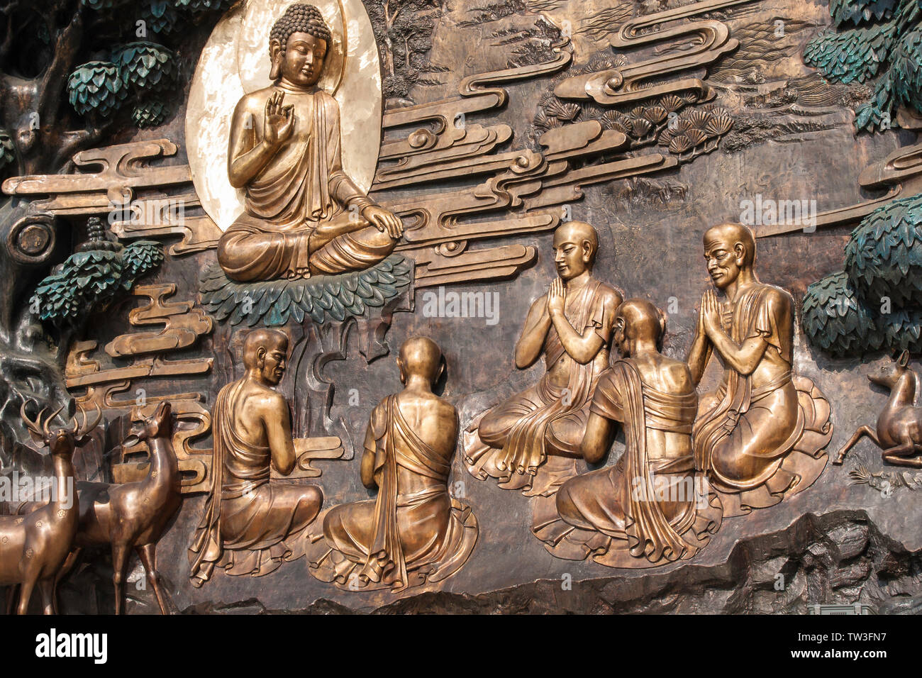 The Mountain of the Lingshan Stock Photo - Alamy