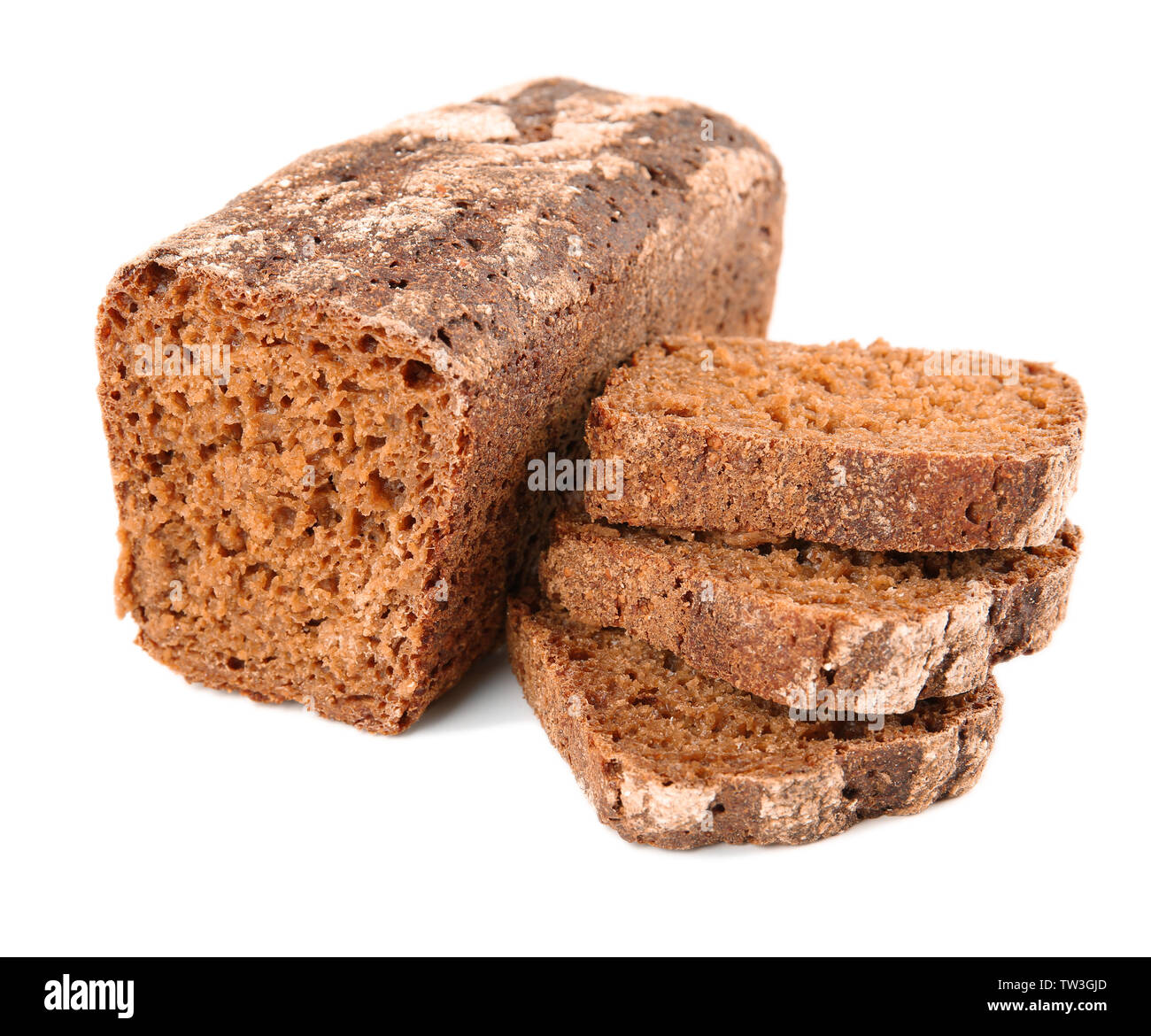 Three slices wheat bread Cut Out Stock Images & Pictures - Alamy