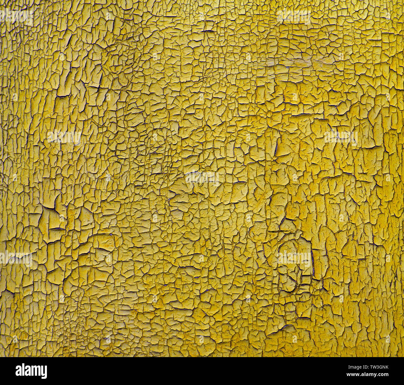 Vintage wooden yellow background. Cracked yellow paint on wooden boards ...