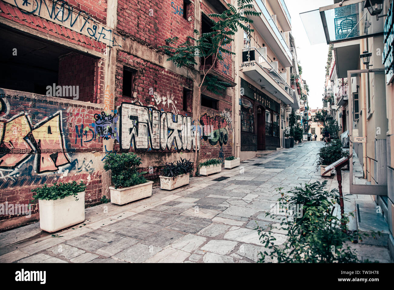 The streets of Athens Stock Photo - Alamy
