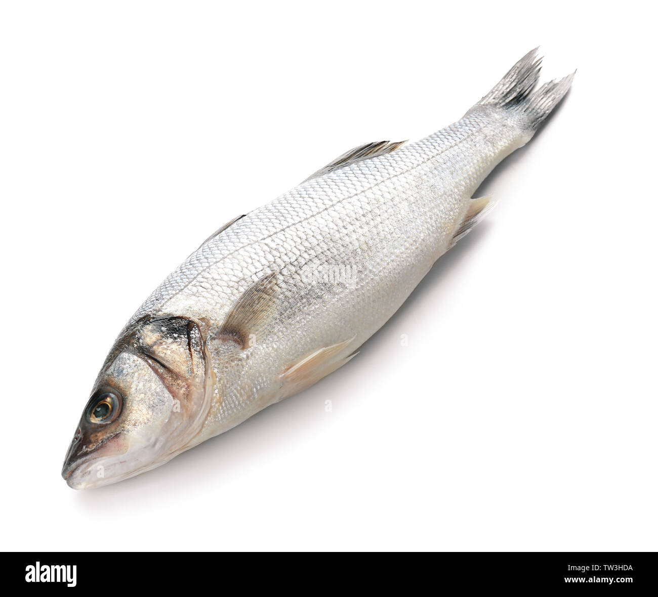 Fresh raw fish on white background Stock Photo - Alamy