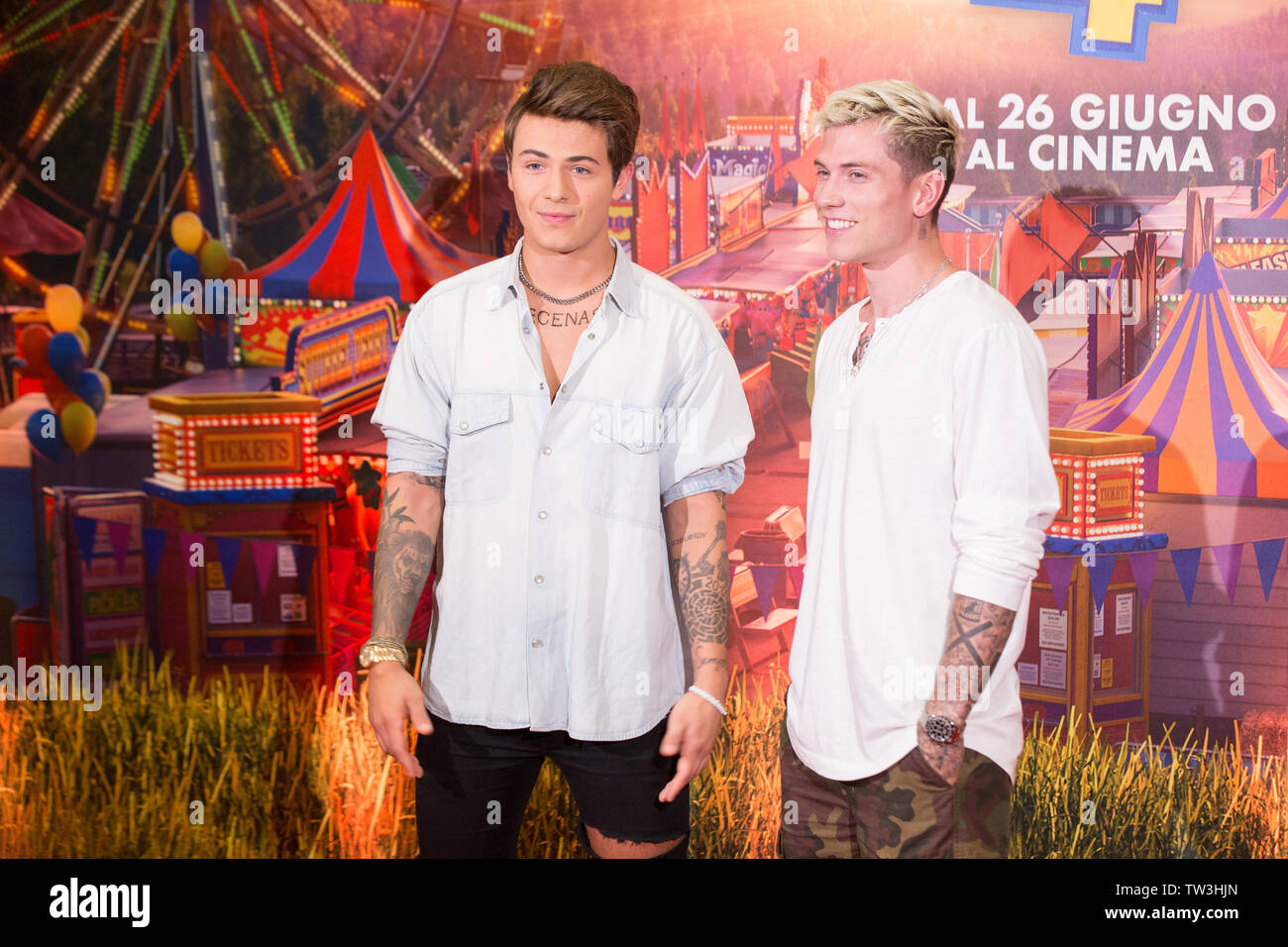 Roma, Italy. 18th June, 2019. Italian singers Benji & Fede Photocall in ...