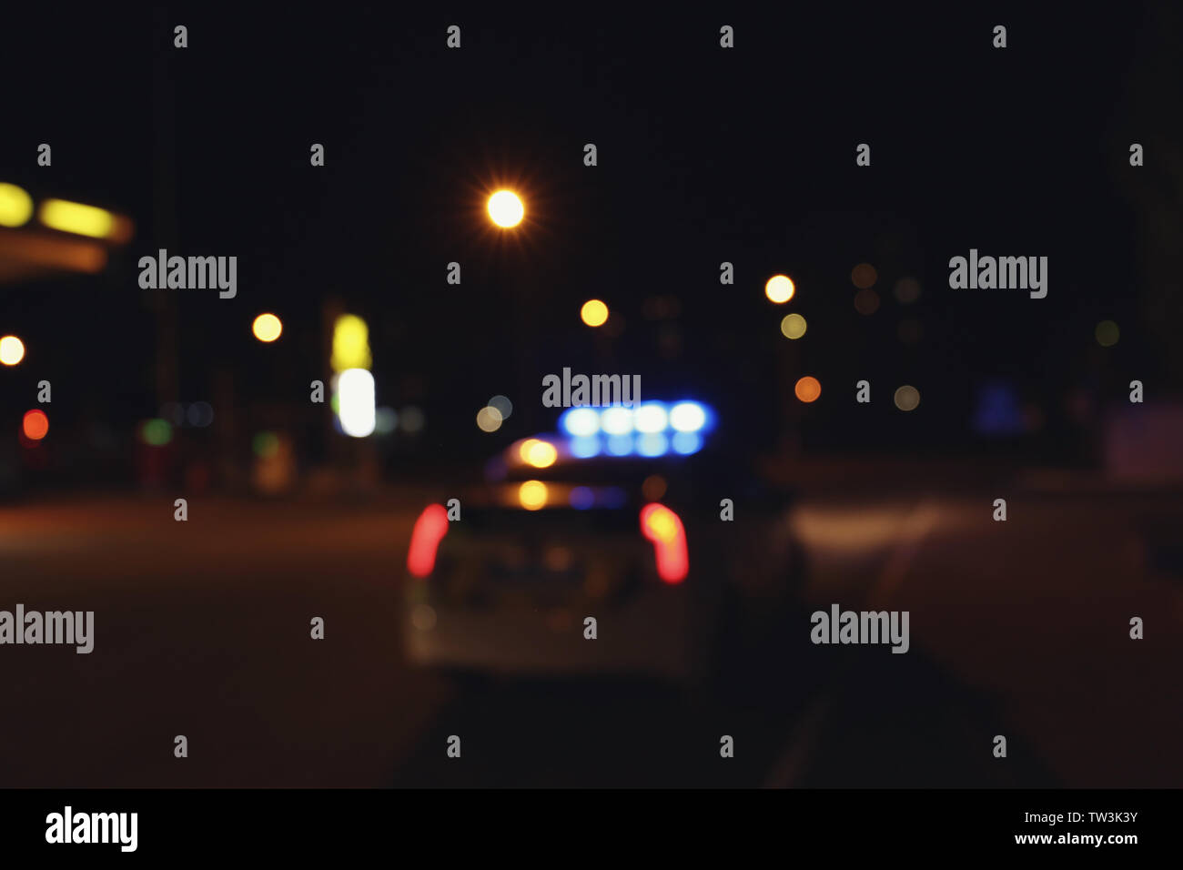 Traffic stop police night hi-res stock photography and images - Alamy
