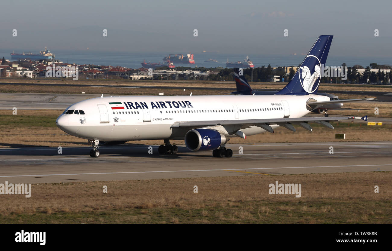 ISTANBUL, TURKEY - MARCH 17, 2019: Iran Air Tour Airbus A300-605R (CN ...