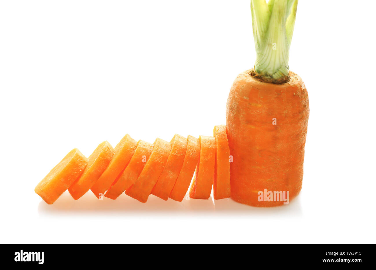 Chopped carrot isolated on white Stock Photo - Alamy
