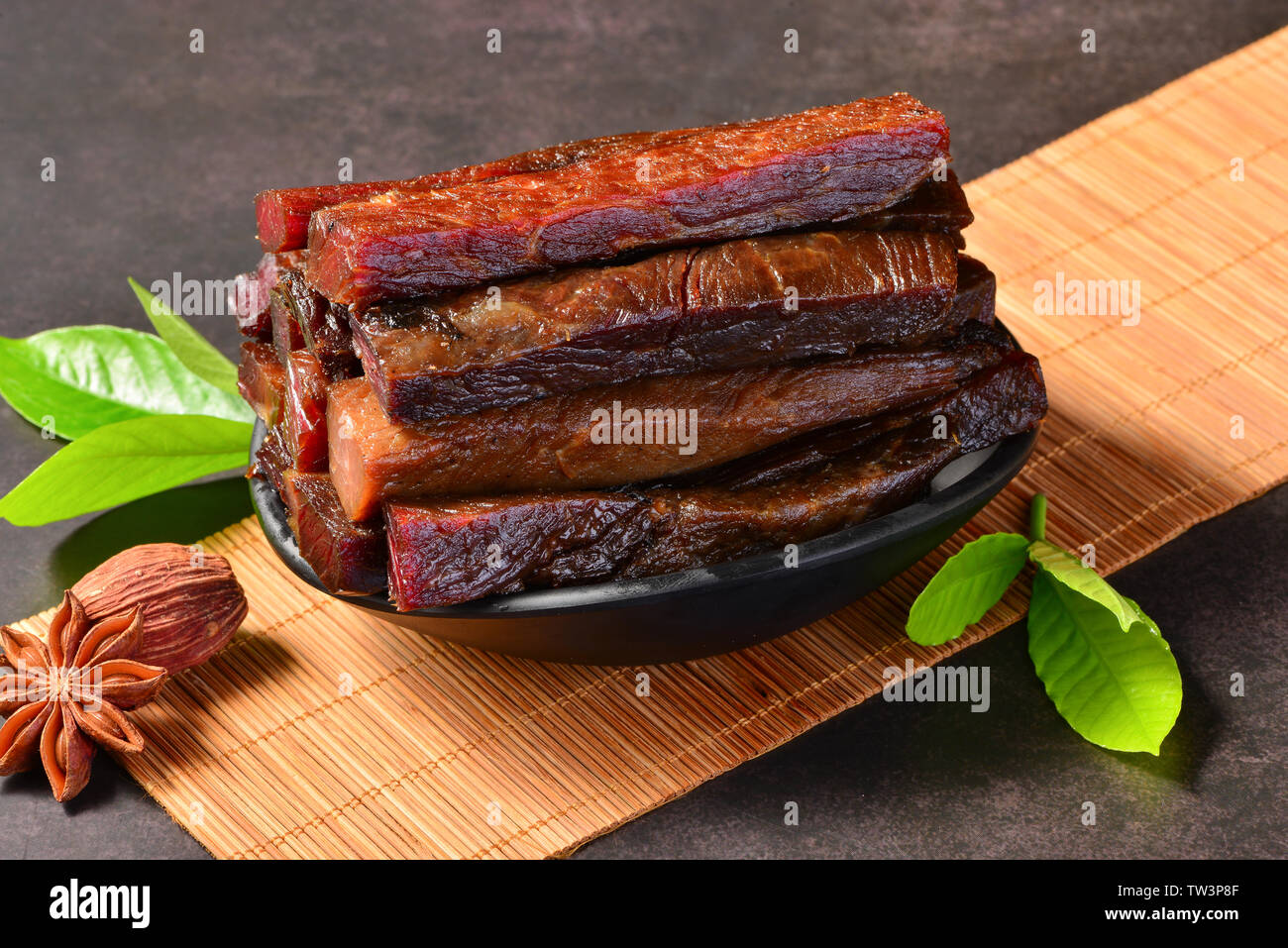 Air-dried hand-torn beef HD picture Stock Photo - Alamy