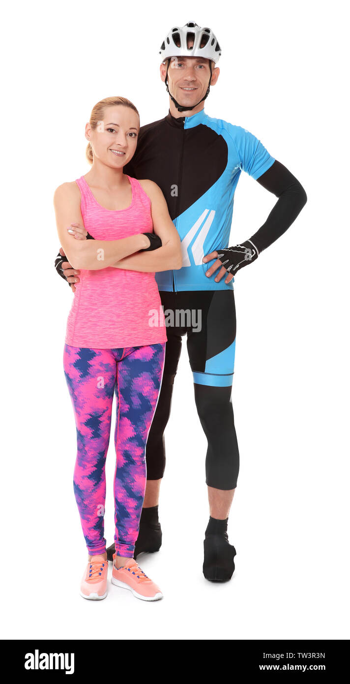 Cyclists with wheels Cut Out Stock Images & Pictures - Alamy