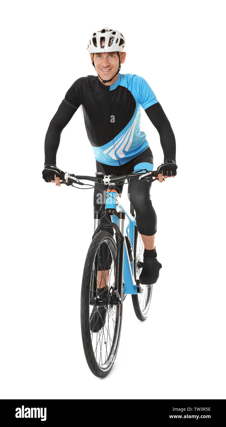Professional cyclist riding bicycle on Cut Out Stock Images & Pictures ...