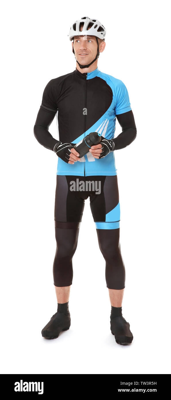 Professional cyclist training riding bicycle Cut Out Stock Images ...