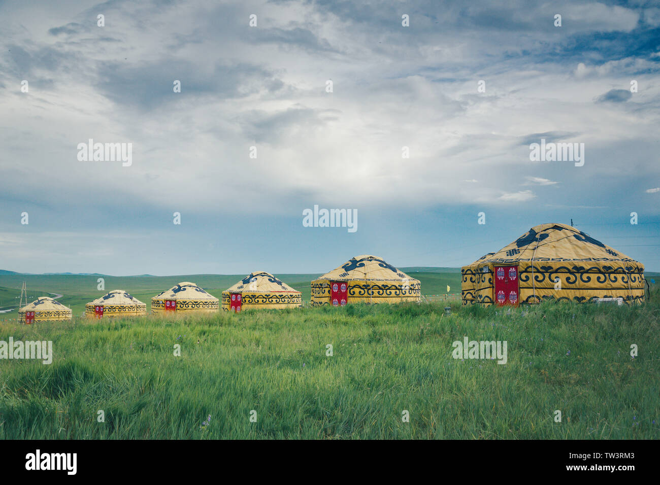 The beautiful Hulunbuir prairie, the Mongolian prairie Stock Photo - Alamy