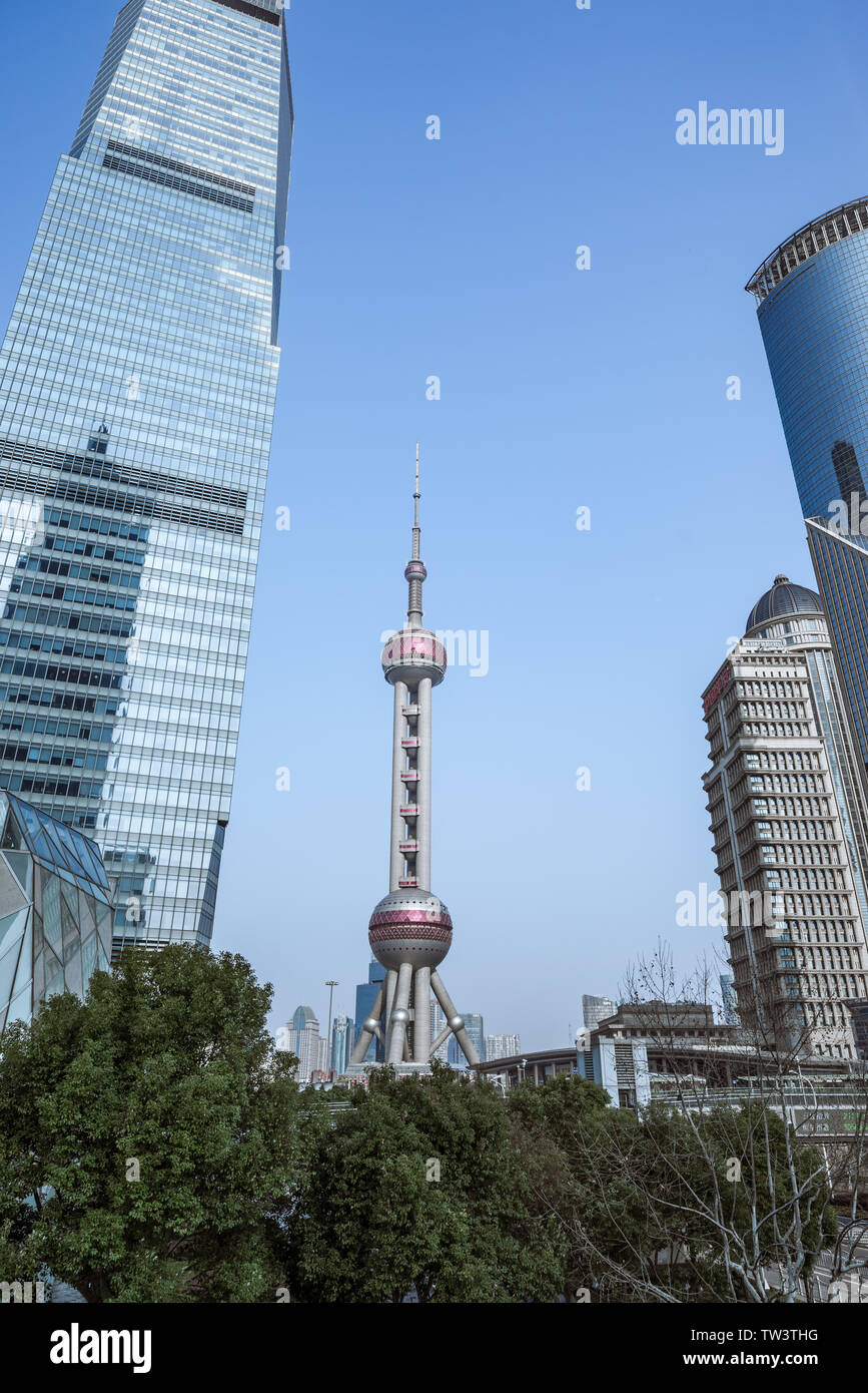 Street View of Lujiazui, Shanghai Stock Photo - Alamy