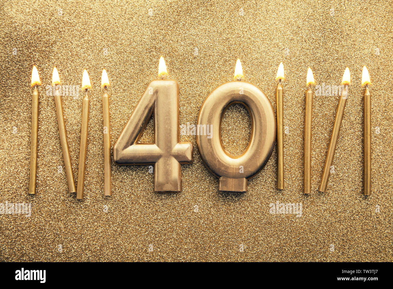 Birthday candle 40 40th hi-res stock photography and images - Alamy