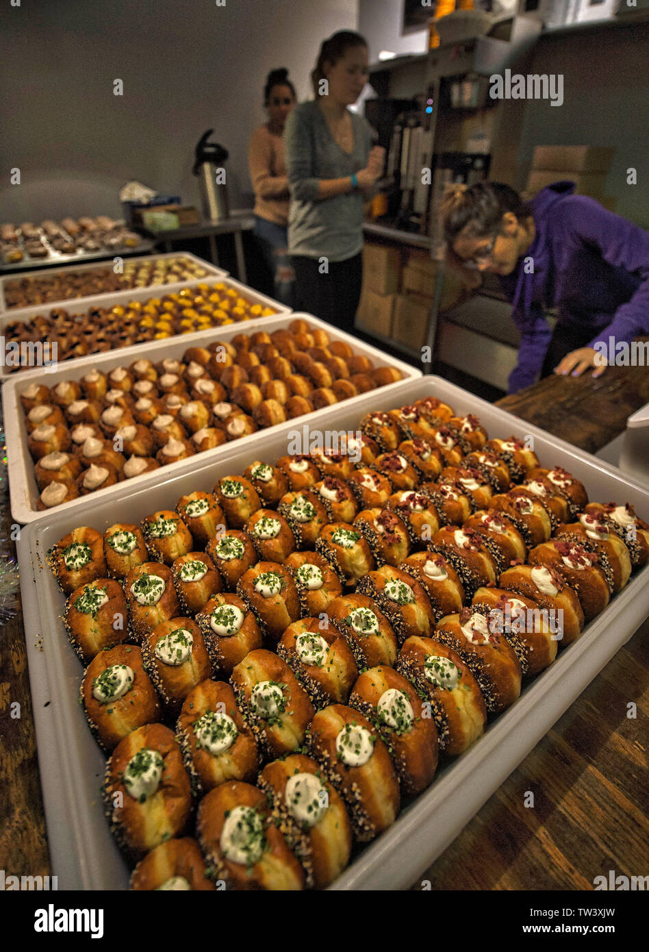 UNITED STATES - 12-29-2016: B Doughnut is one of the most popular shops ...