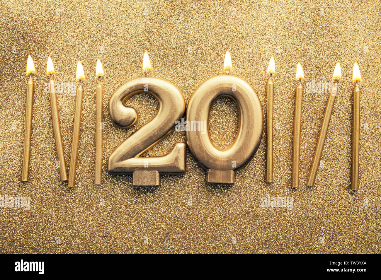 Happy birthday candle 20 hi-res stock photography and images - Alamy