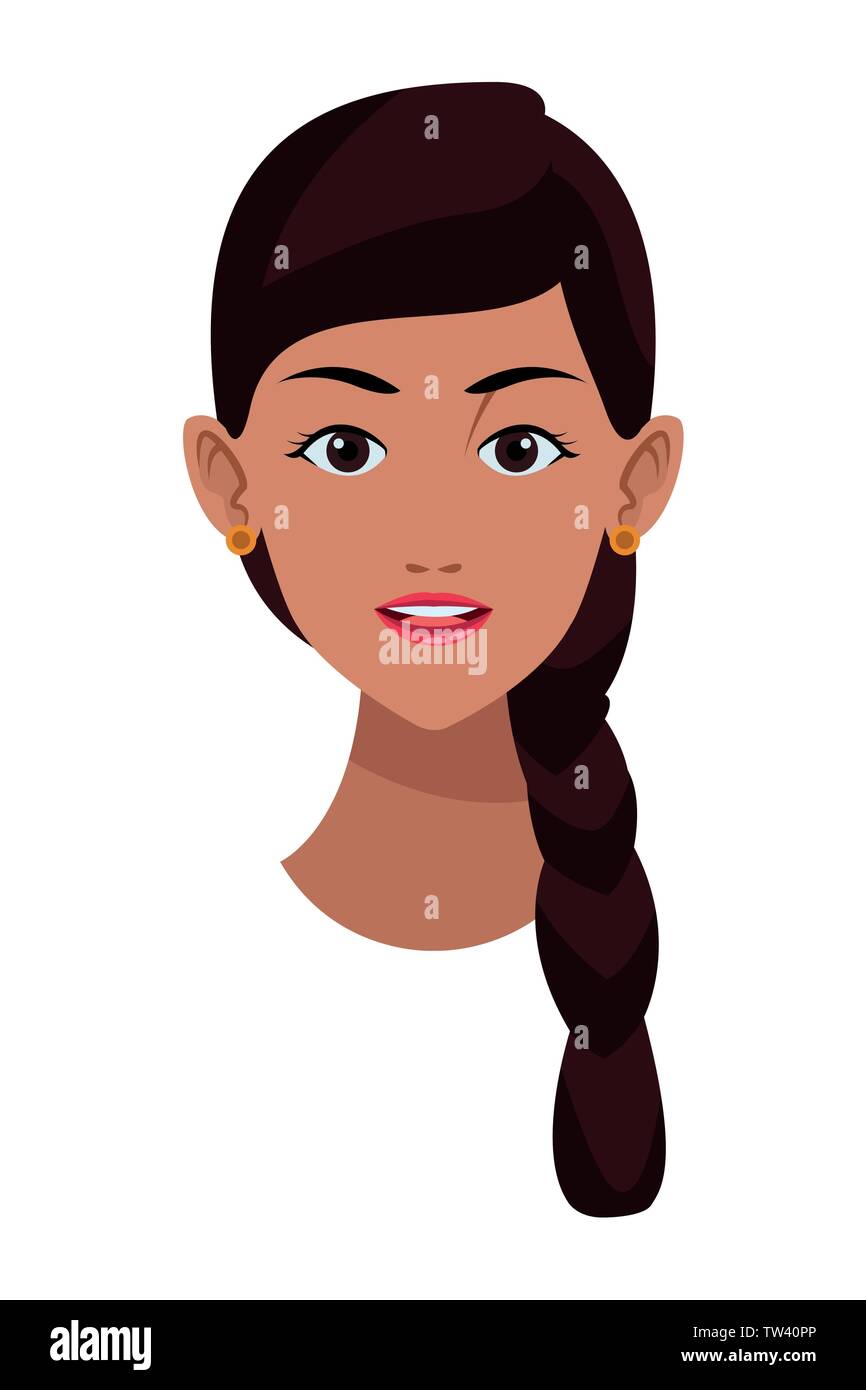 indian woman face avatar cartoon Stock Vector Image & Art - Alamy