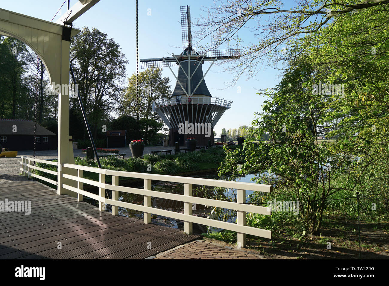 Monument of windmill in park Stock Photo - Alamy