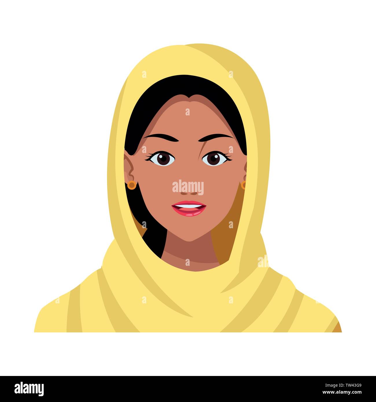 indian woman face avatar cartoon Stock Vector Image & Art - Alamy