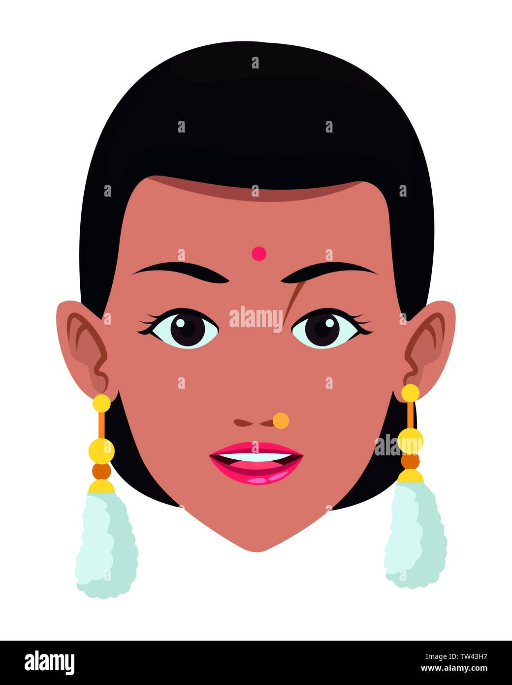 indian woman face avatar cartoon Stock Vector Image & Art - Alamy