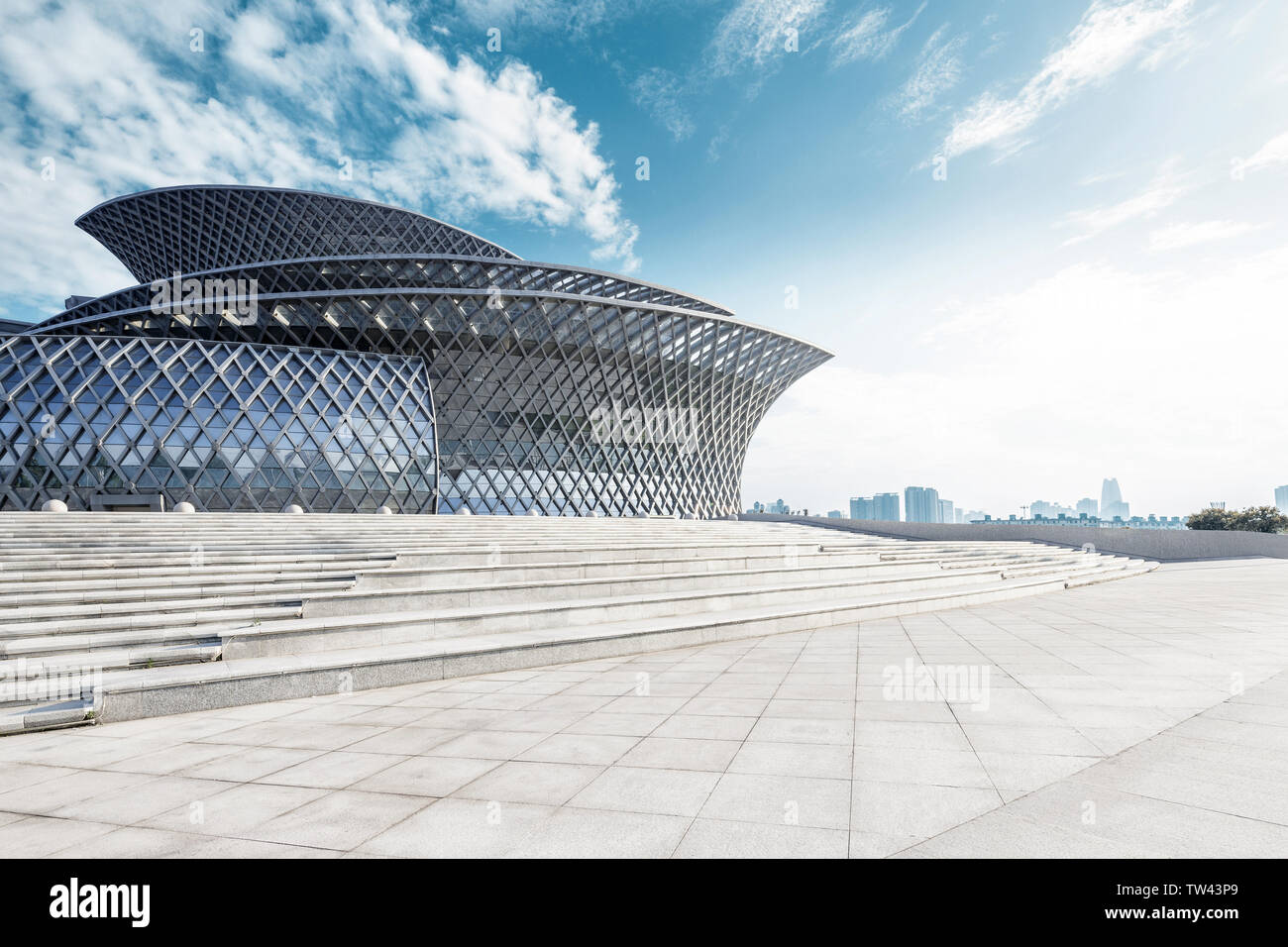 skyline, empty ground and modern buildings Stock Photo - Alamy