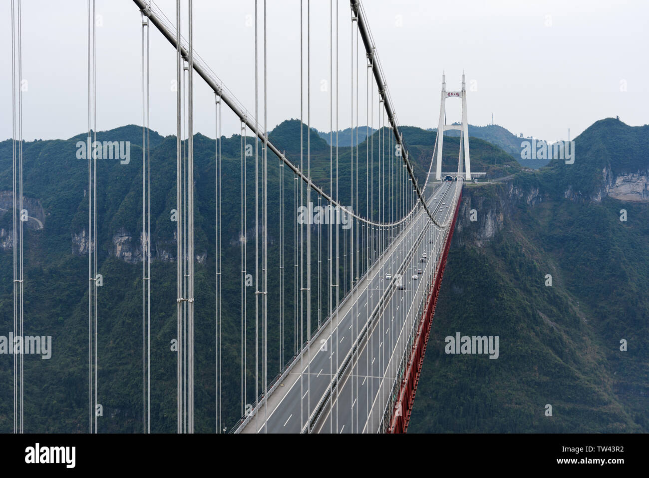 Aizhai suspension bridge hi-res stock photography and images - Alamy
