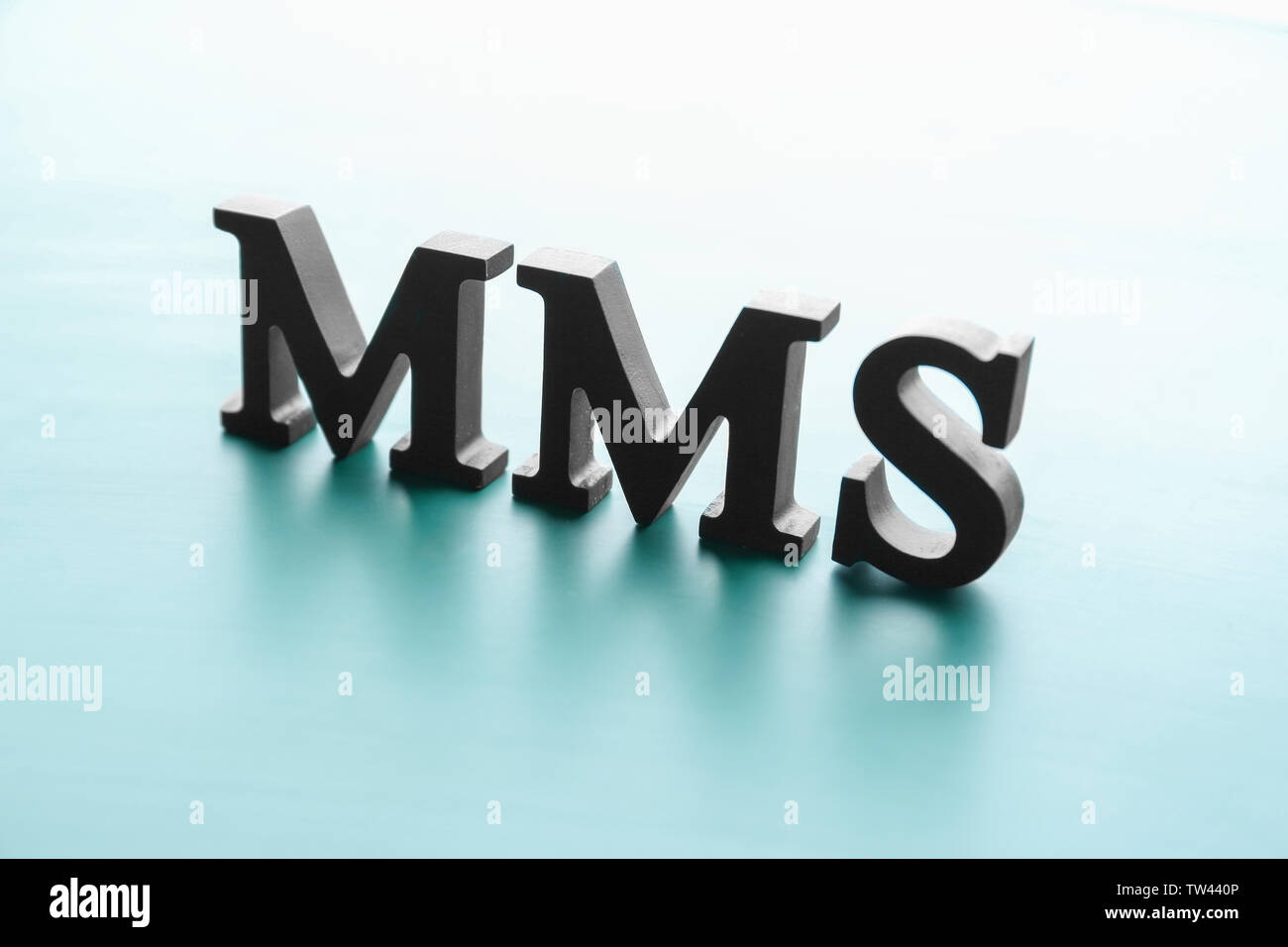 Management abbreviation MMS made with letters on light background Stock ...