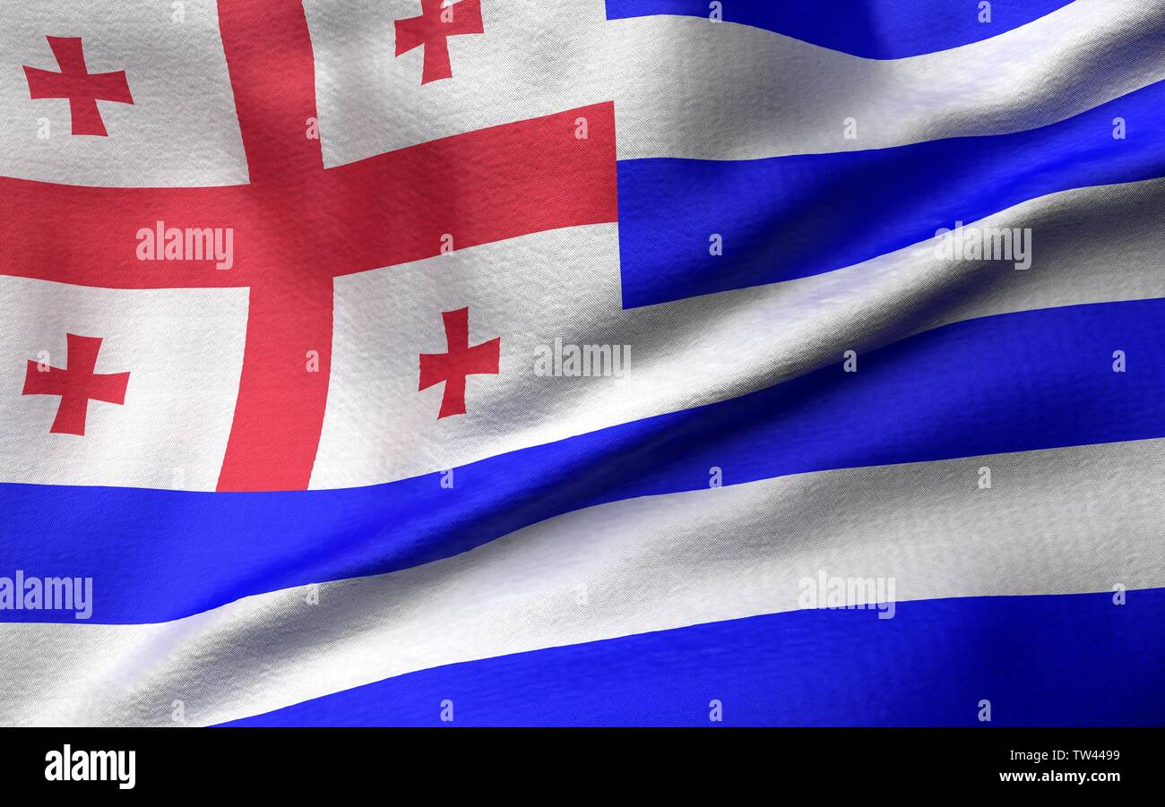 3D Illustration of Adjara Flag Stock Photo - Alamy