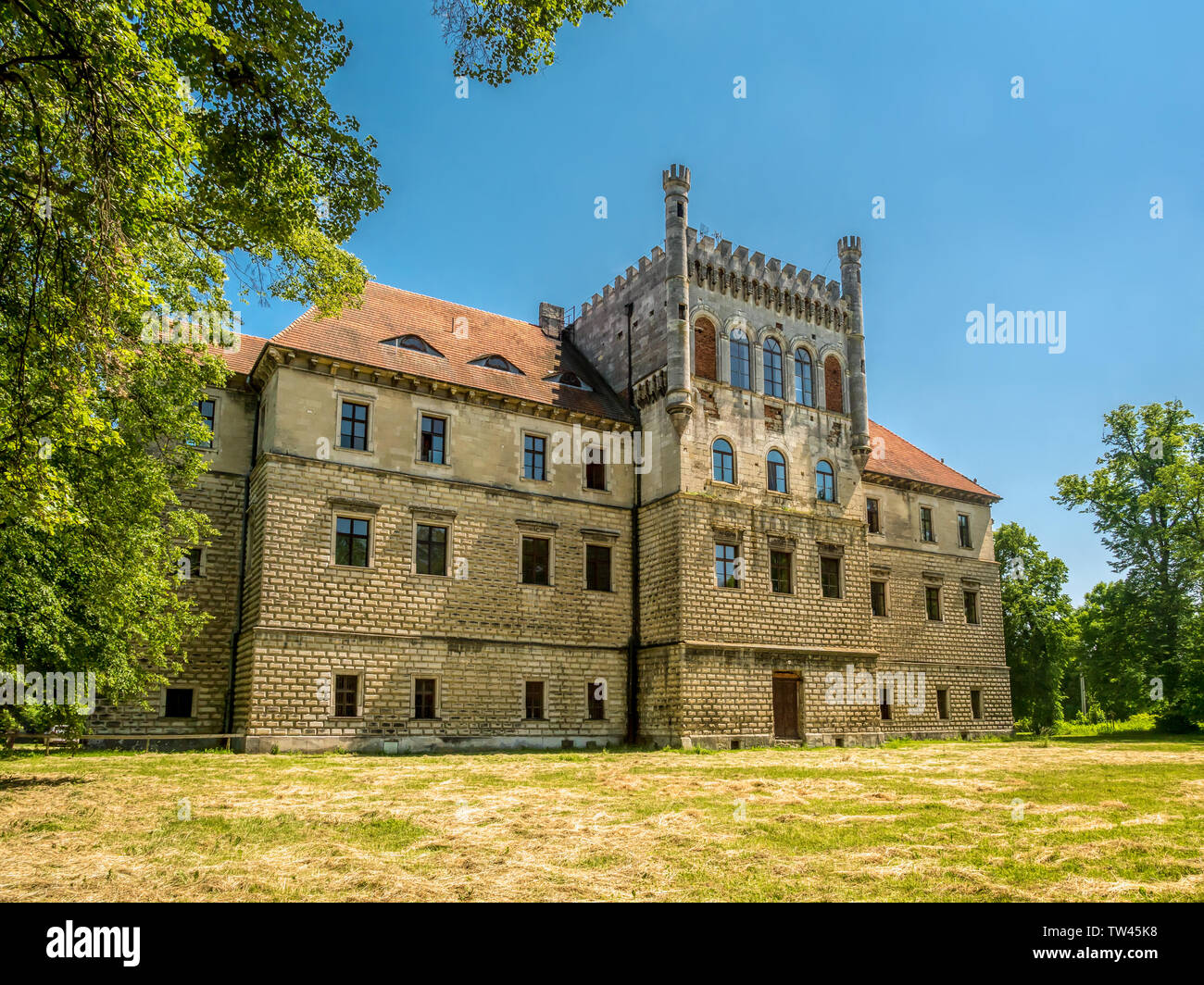 Mirow Castle in Ksiaz Wielki from 16th entury, Poland Stock Photo - Alamy