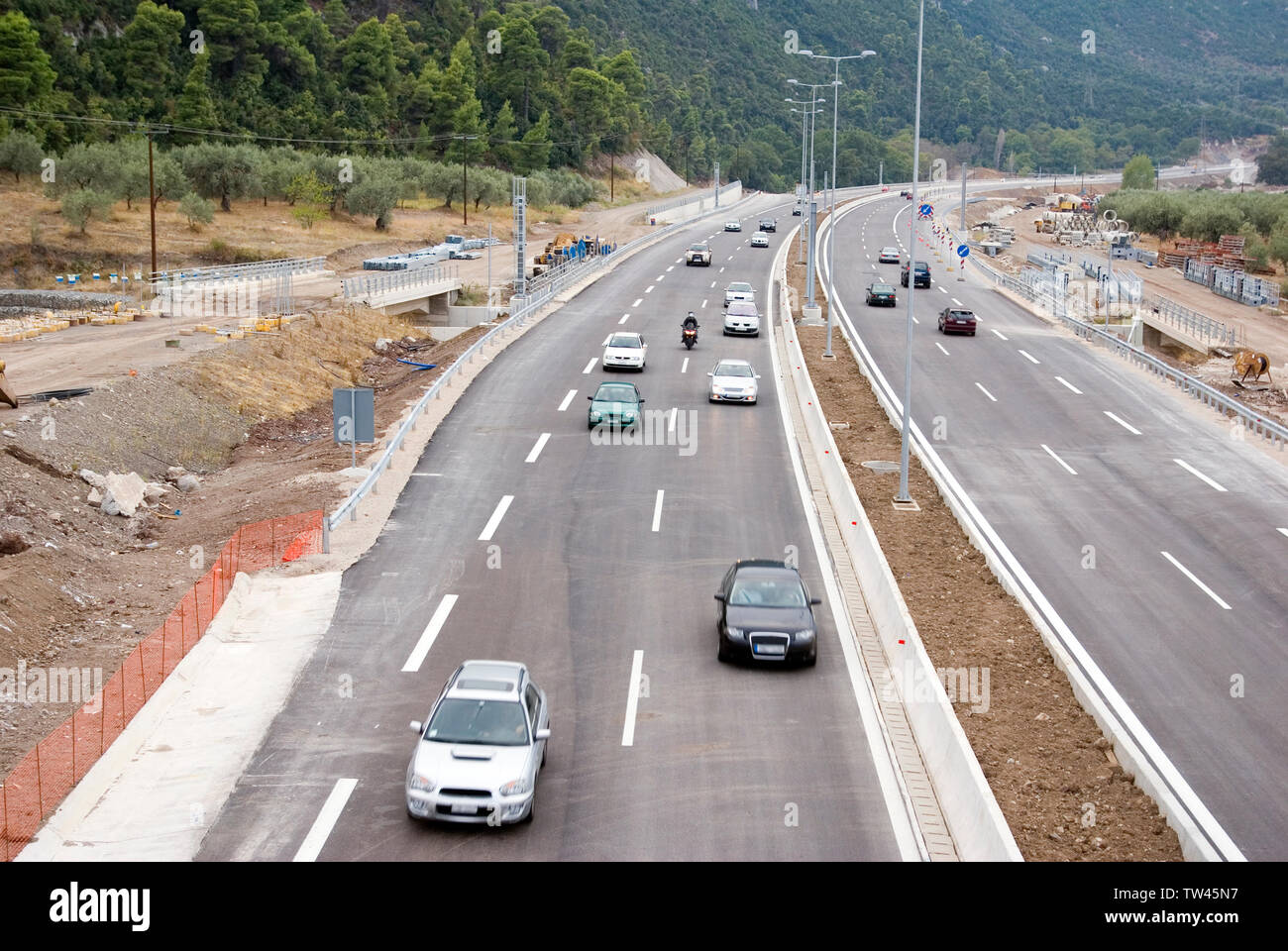 traffic on highway road Stock Photo - Alamy