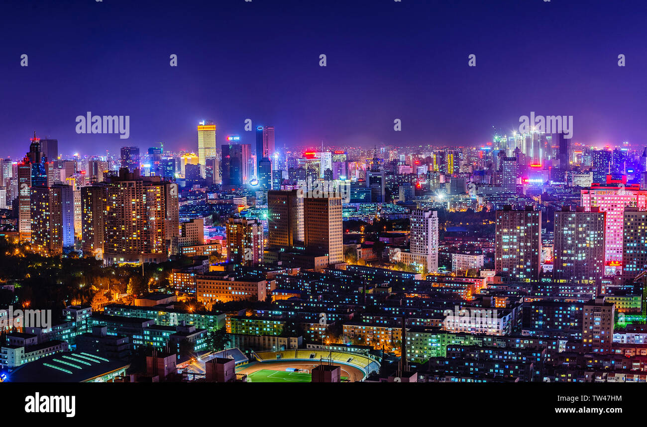Night Scenery in Shenyang Stock Photo - Alamy