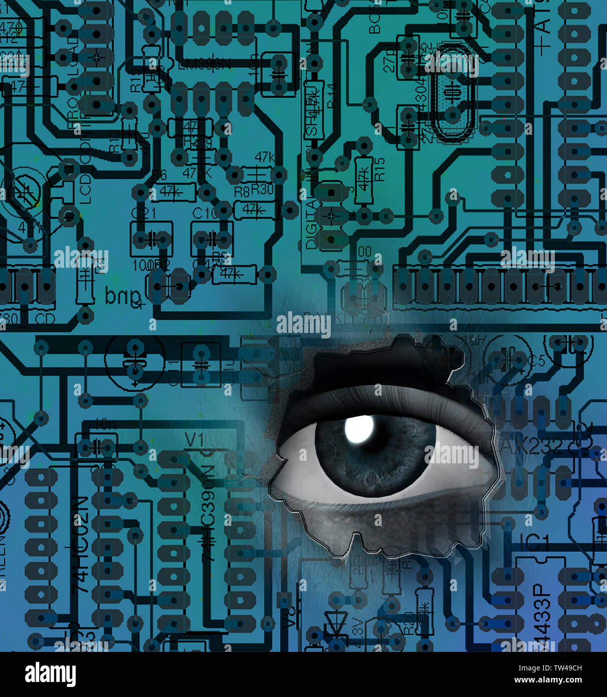 Tech Eye. Sci fi Art Stock Photo - Alamy