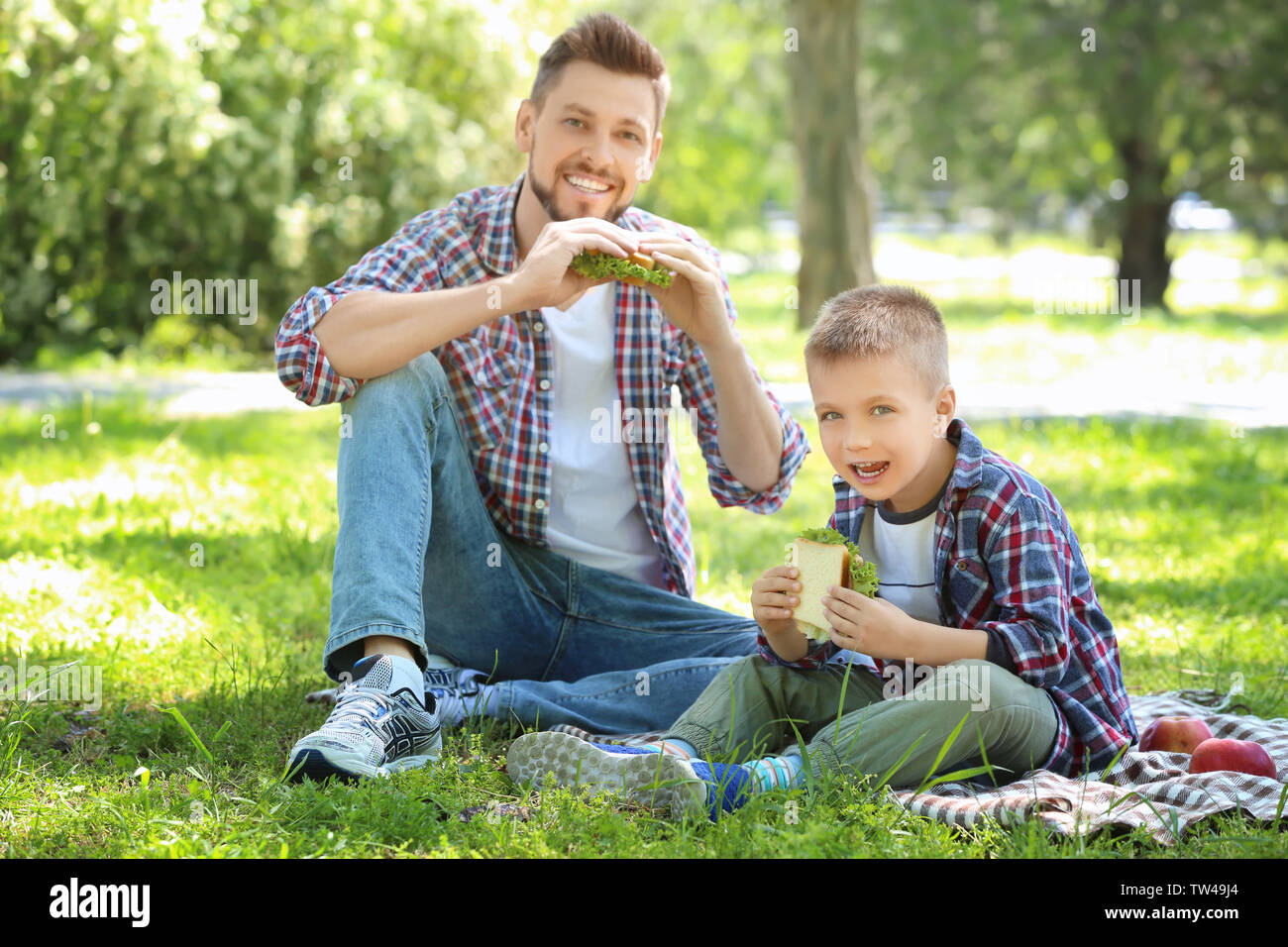 Boy grass sandwich hi-res stock photography and images - Alamy