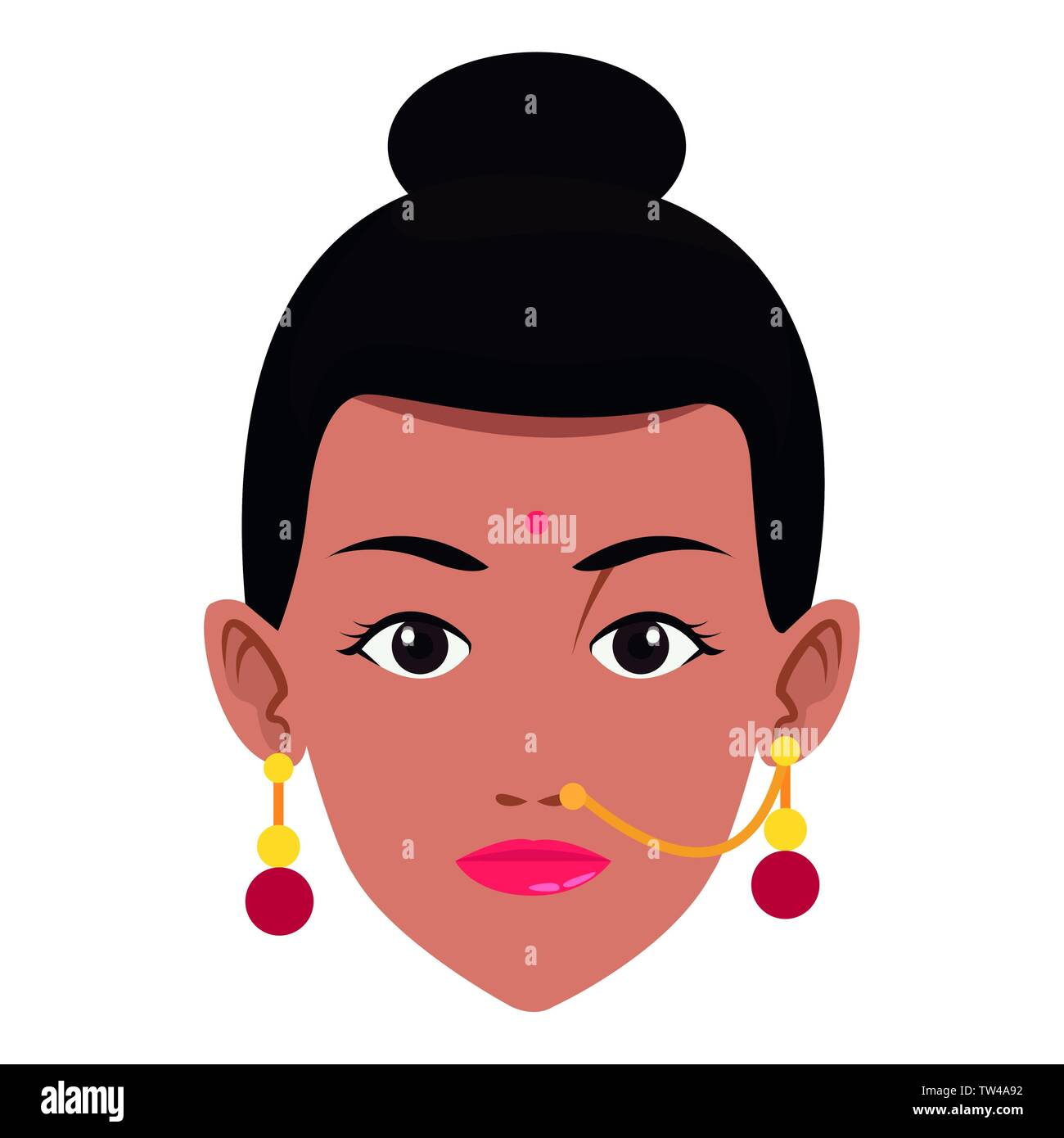 Hindu woman bindi Stock Vector Images - Alamy