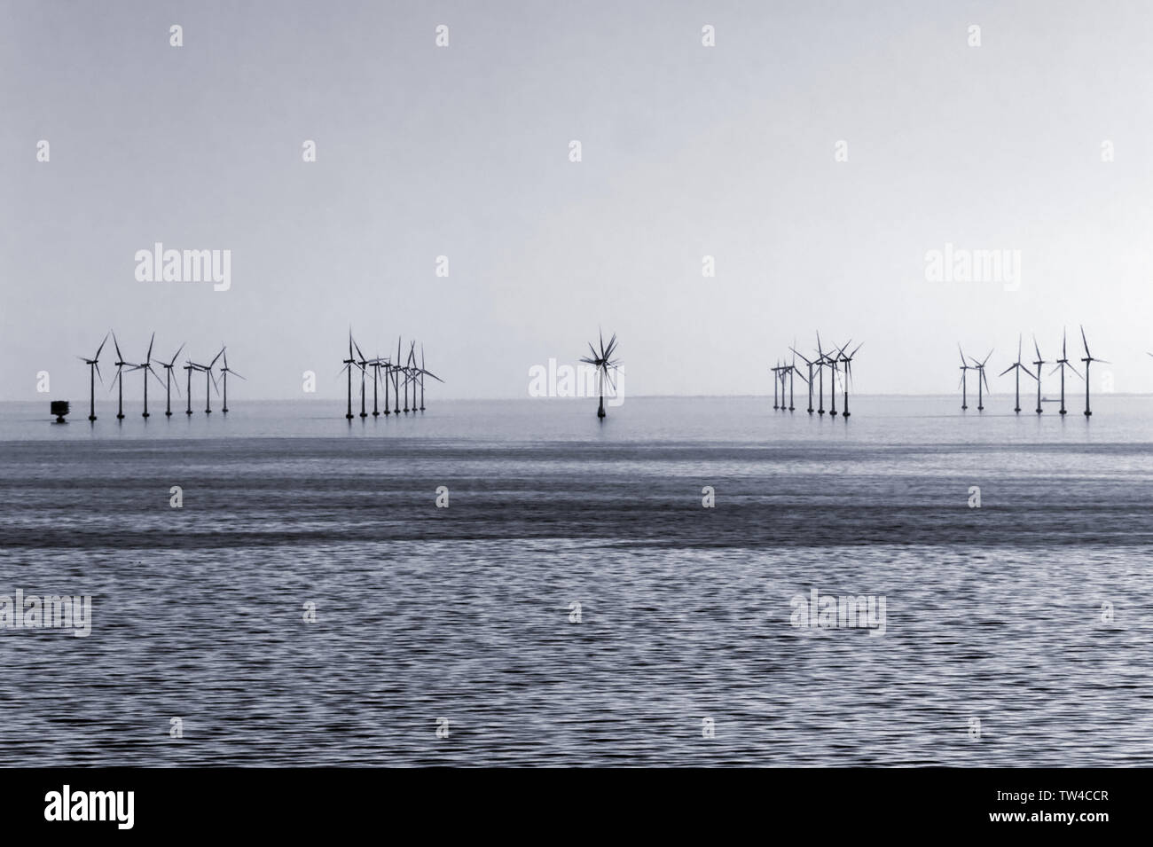 Large wind farm close to Copenhagen in Denmark Stock Photo - Alamy