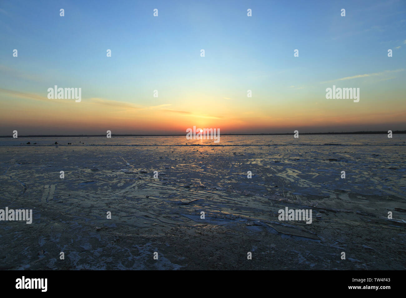 Frozen lake water Stock Photo - Alamy
