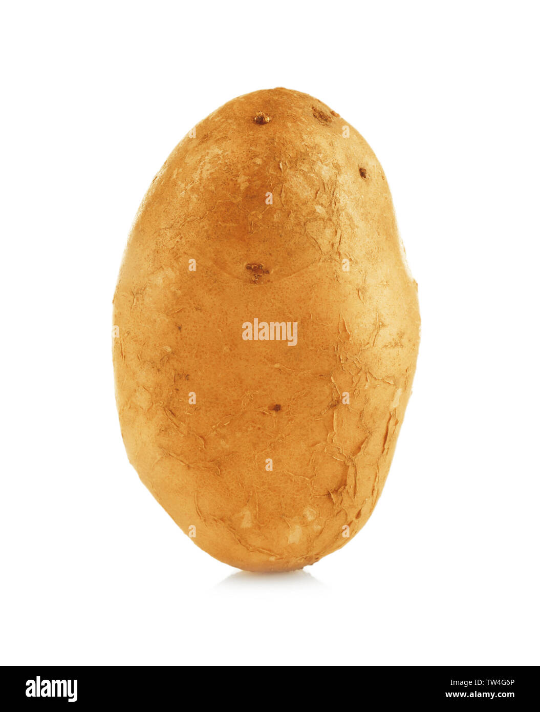 Raw unpeeled potato on white background Stock Photo - Alamy