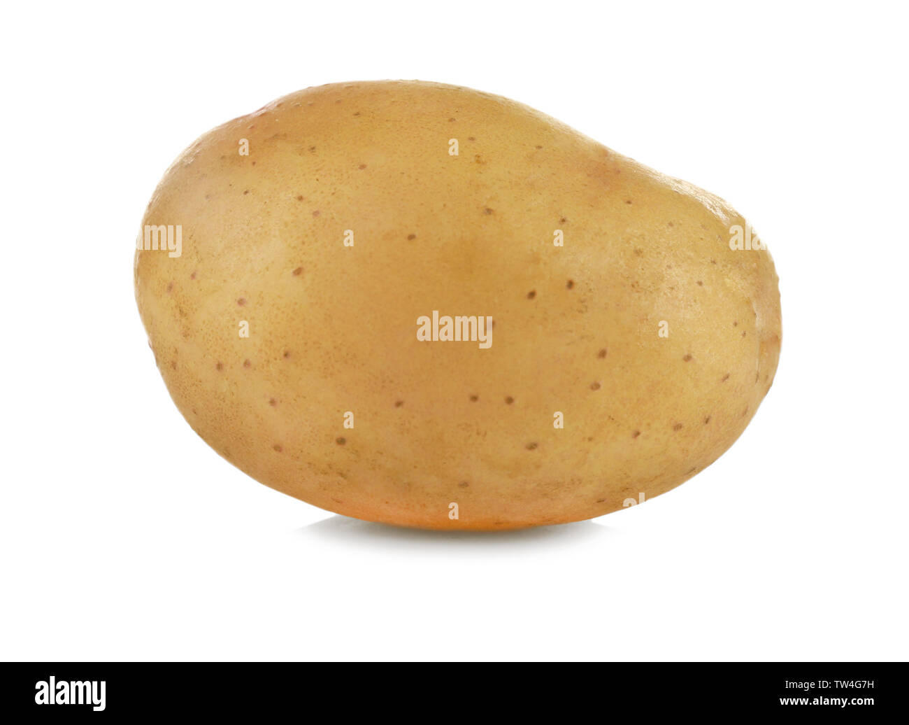 Raw unpeeled potato on white background Stock Photo - Alamy