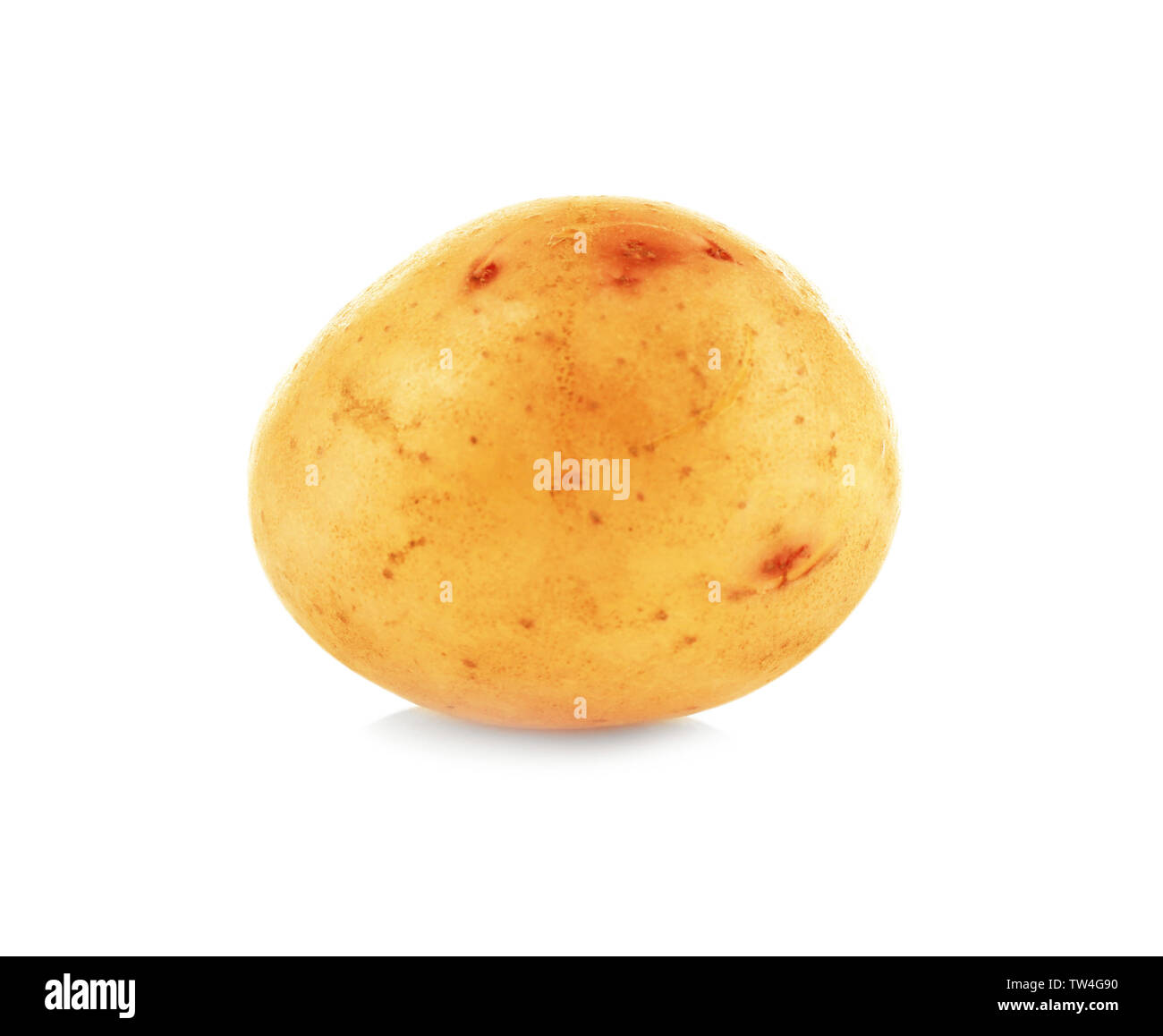 Raw unpeeled potato on white background Stock Photo - Alamy