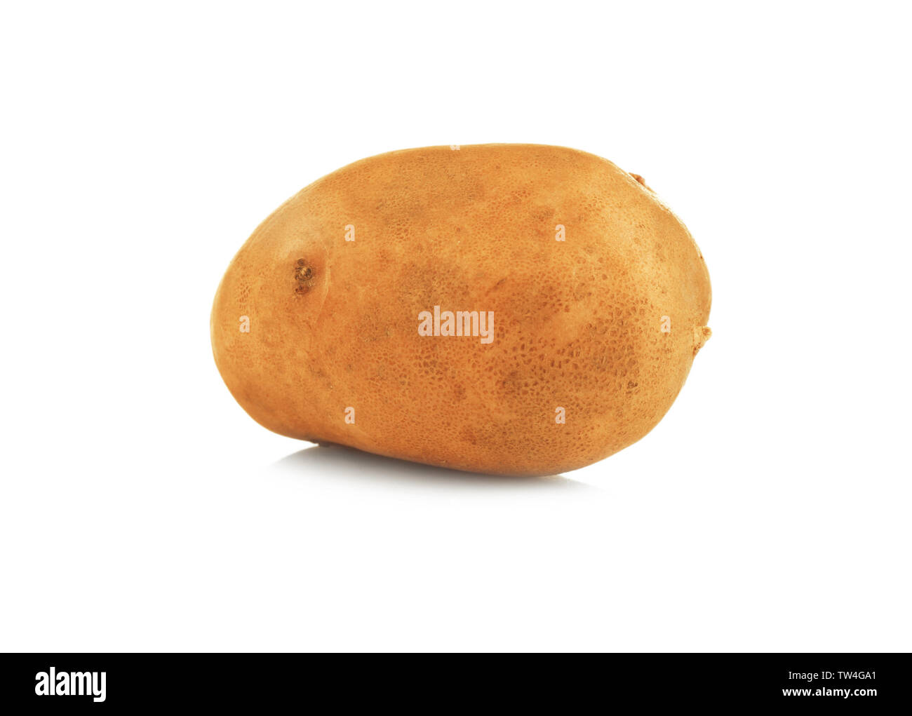 Raw unpeeled potato on white background Stock Photo - Alamy