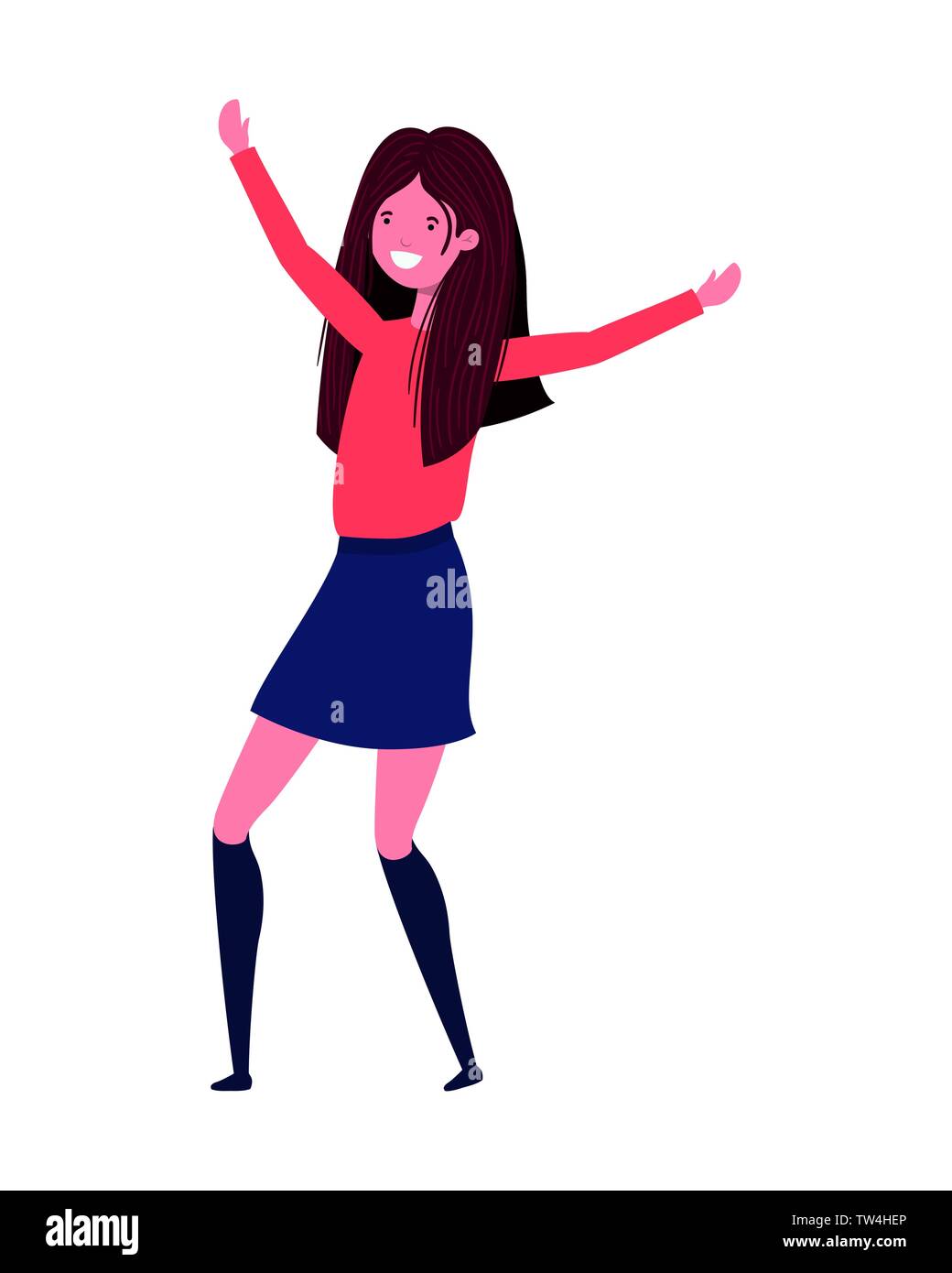 dancing woman in white background Stock Vector Image & Art - Alamy