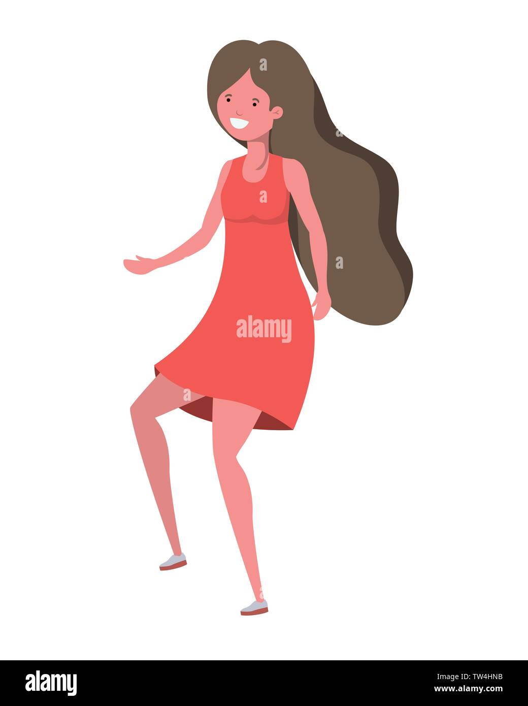 dancing woman in white background Stock Vector Image & Art - Alamy