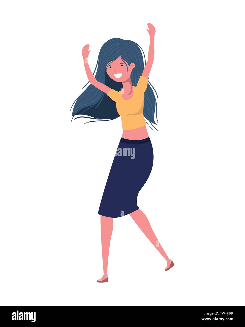 dancing woman in white background Stock Vector Image & Art - Alamy