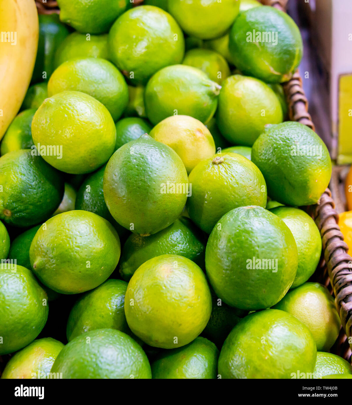 Citrus fruits at the market display stall Stock Photo - Alamy