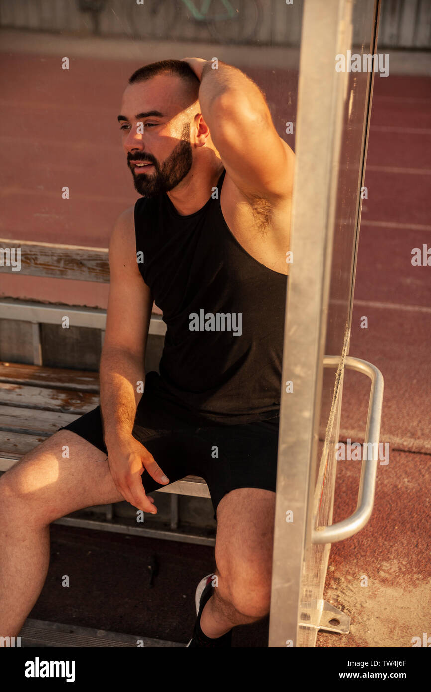 Man sweating in summer hi-res stock photography and images - Alamy