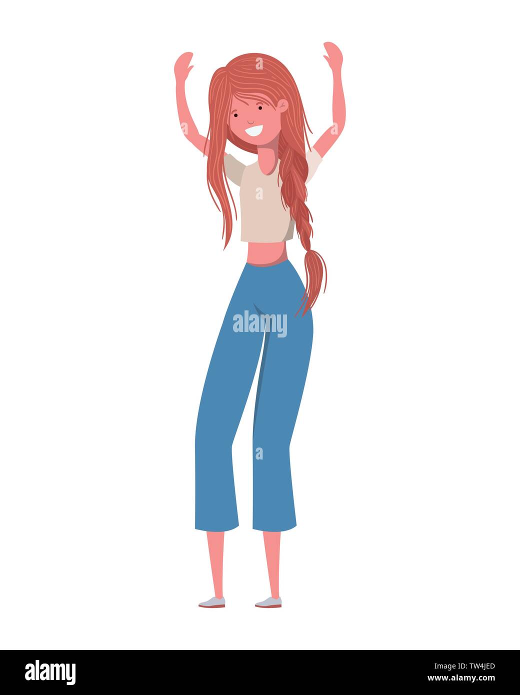 dancing woman in white background Stock Vector Image & Art - Alamy