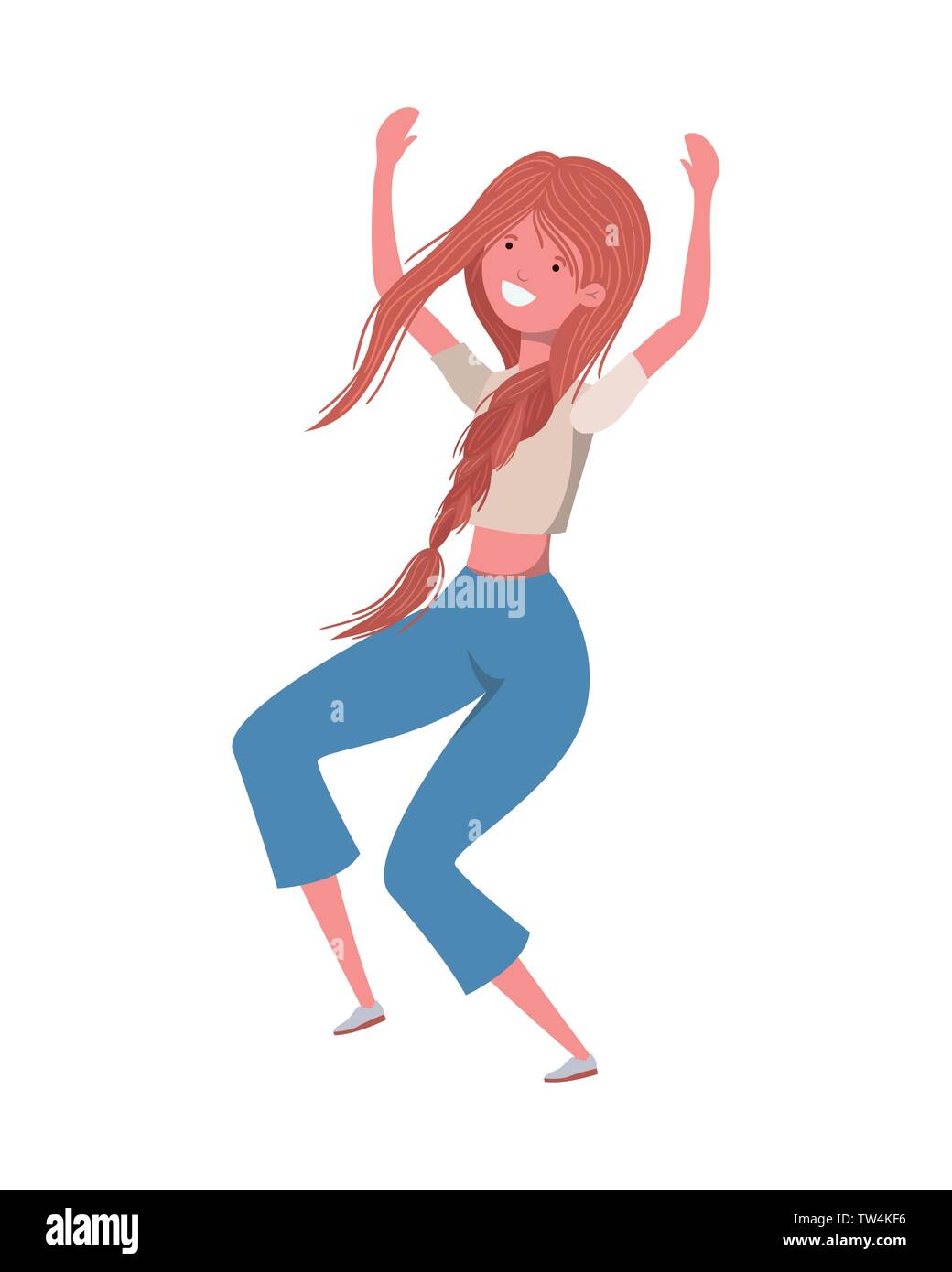 dancing woman in white background Stock Vector Image & Art - Alamy